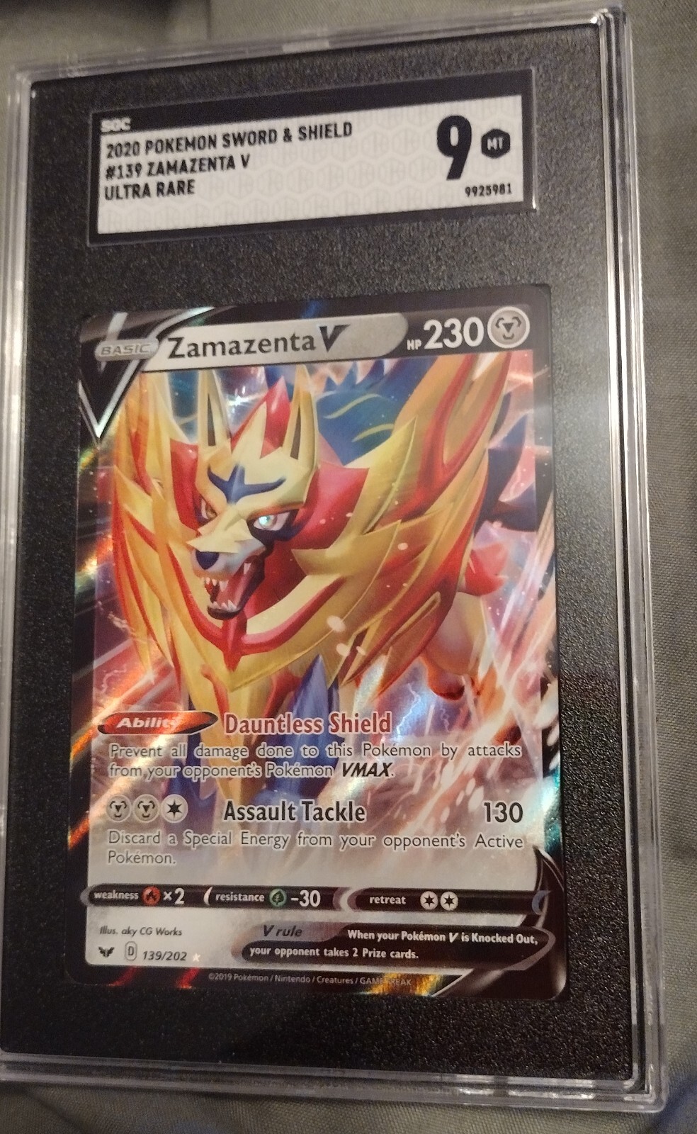 sgc 2020 pokemon sword & shield #139 zamazenta v ultra rare 9 | eBay