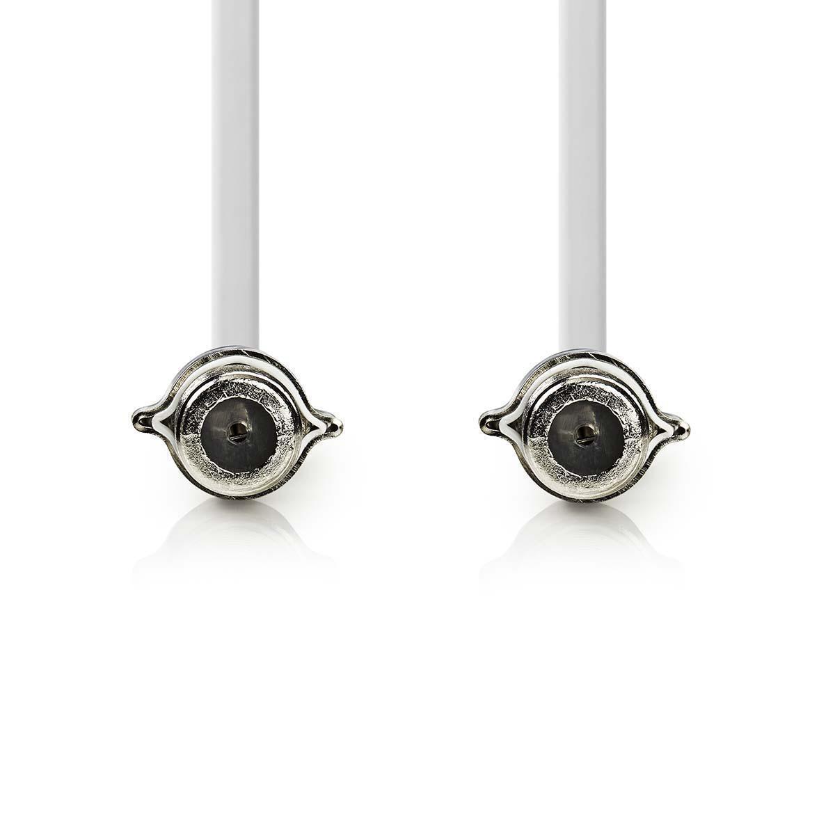 0.2m F Connector Socket Flat Coaxial Cable -Coax To Female Slim Patch ...