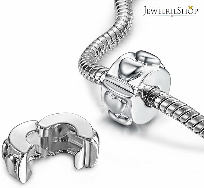 Authentic 2Pc Clip Lock Spacer Stopper Charm Bead Suits Pandora ...