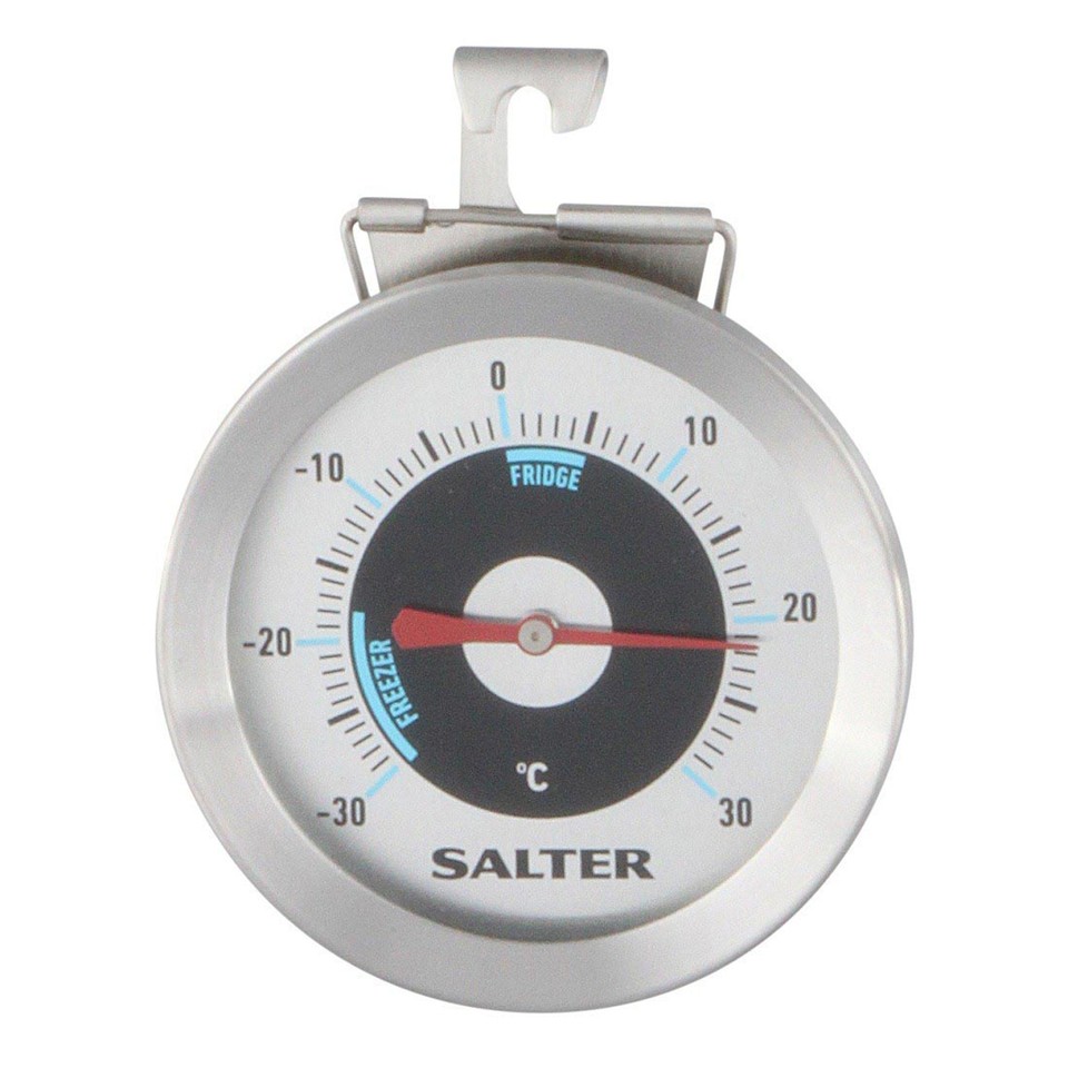 Salter Fridge/Freezer Thermometer Analogue Stainless Steel Food Safety ...
