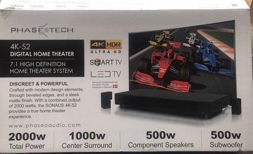 Phase Tech 4K-52 Digital Home Theater 7.1 High Definition SEE DESCRIPTION | eBay