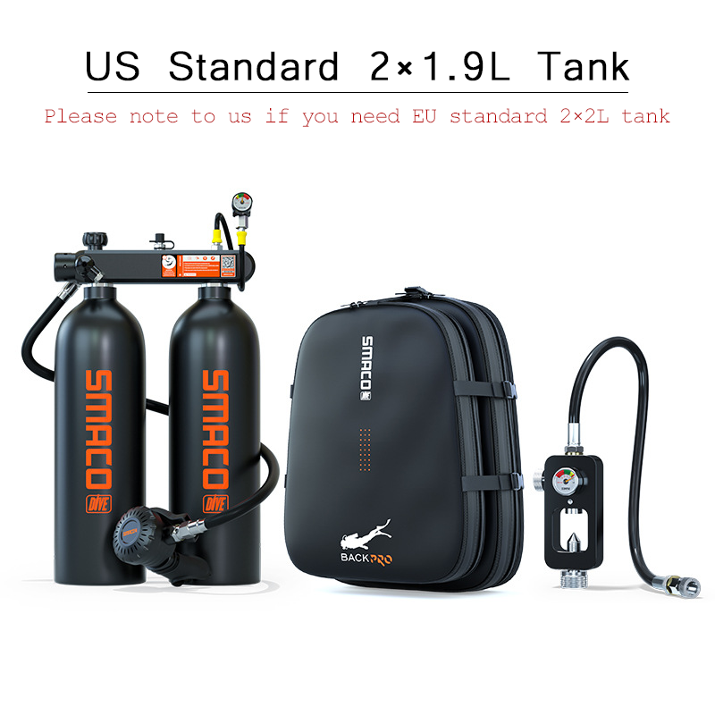 Double 2L Diving Scuba Tank BCD Filling Adapter Air Compressor Full ...