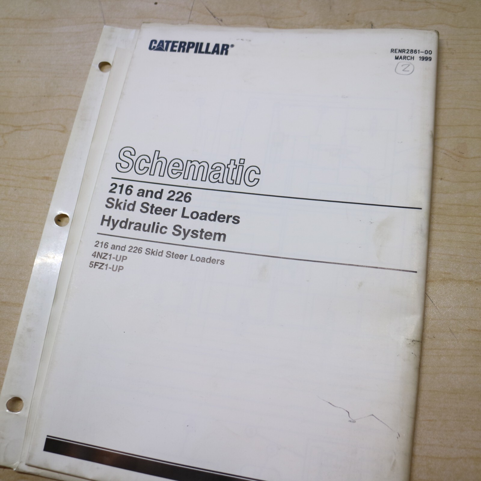 CATERPILLAR 216 226 SKID Loader Hydraulic Schematic Diagram Manual ...