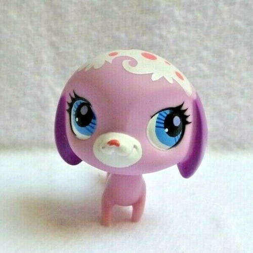 LITTLEST PETSHOP PET SHOP LPS #3004 HASBRO CHIEN DOG TECKEL MAUVE YEUX ...