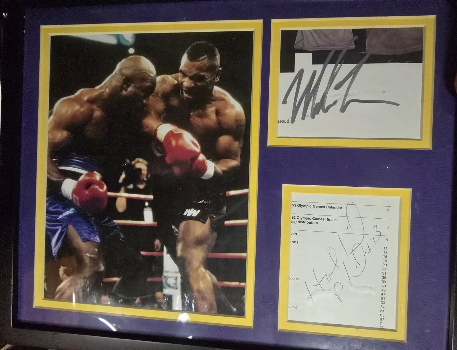 Mike Tyson & Evander Holyfield signed Autographed Matted Cuts 8x10 | eBay