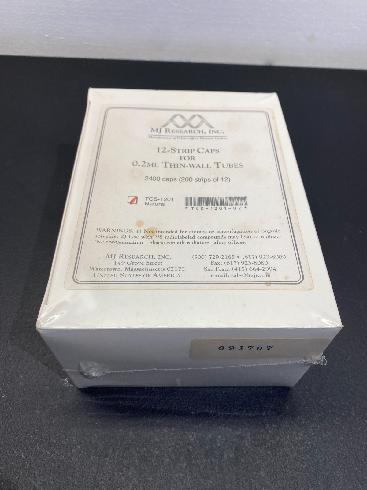 MJ RESEARCH tcs-1201-02 12-strip caps 0.2ml THIN-WALL TUBES - 2400 CAPS ...