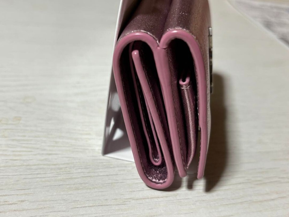 SAINT LAURENT YSL Tiny Compact Wallet Metallic Pink Used | eBay