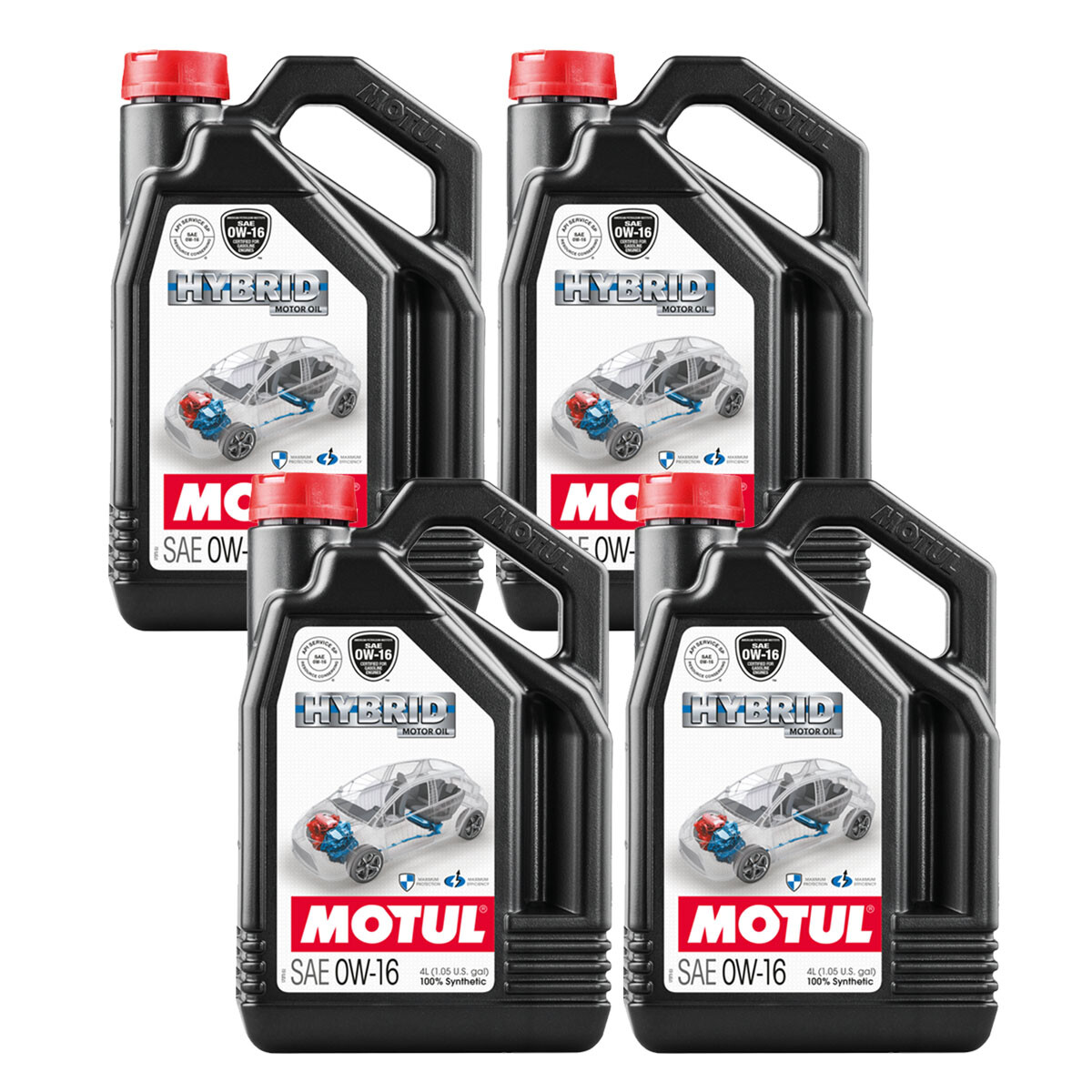Motul HYBRID 0W16 16L Synthetic Engine Oil 4 x 4L 107154 | eBay