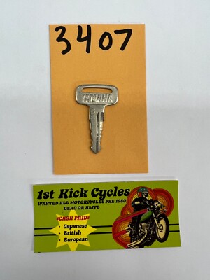 NOS YAMAHA MOTORCYCLE KEY GENUINE JAPAN ORIGINAL OEM PRE CUT # 3407 | eBay
