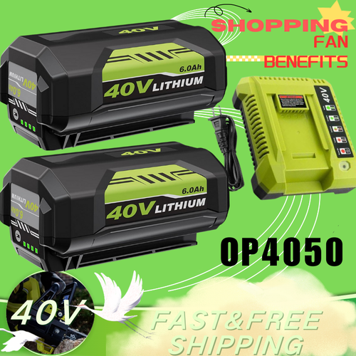 For Ryobi 40v Battery/Rapid Charger Lithium-ion OP4015 OP4050A OP4040 ...