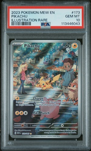 Pikachu 173/165 S&V: 151 Illustration Rare PSA 10 GEM MINT Pokémon TCG ...