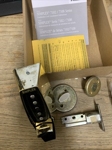Kaba Simplex 7102 / 7108 series bushbutton lock- Needs REPAIR | eBay