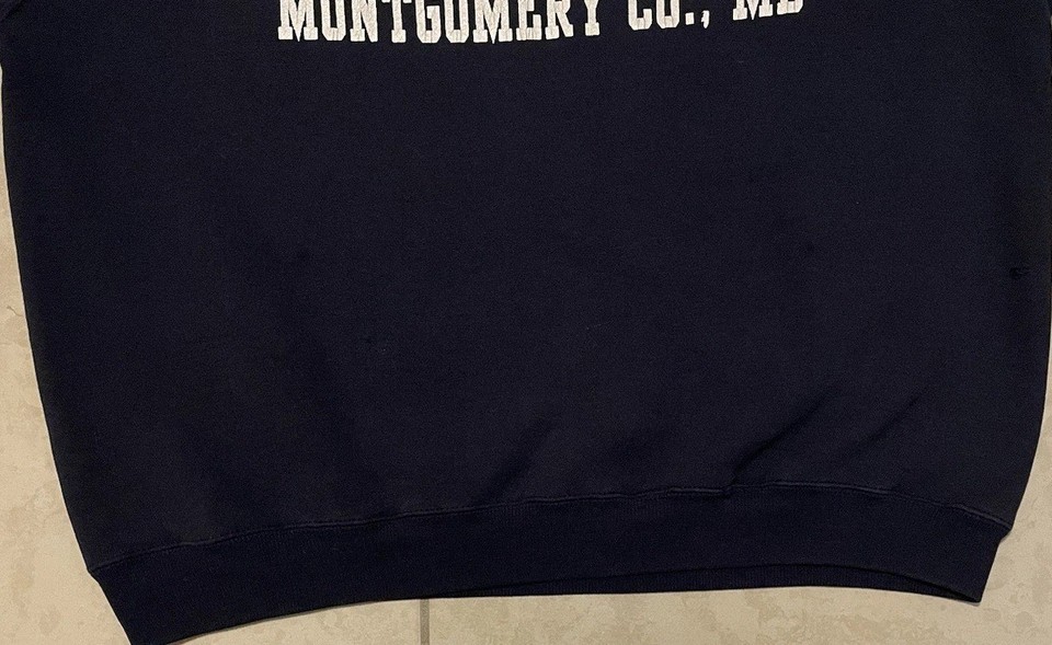 Vtg 90s Maryland Fire Dept Faded Distress Sweatshirt XL Grunge Biker ...