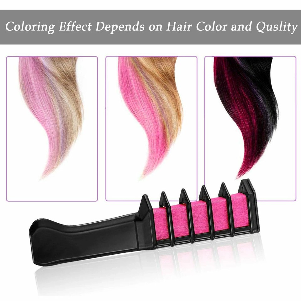 10 Colors Hair Chalk Comb Safe Temporary Washable For Girls Kids Party ...
