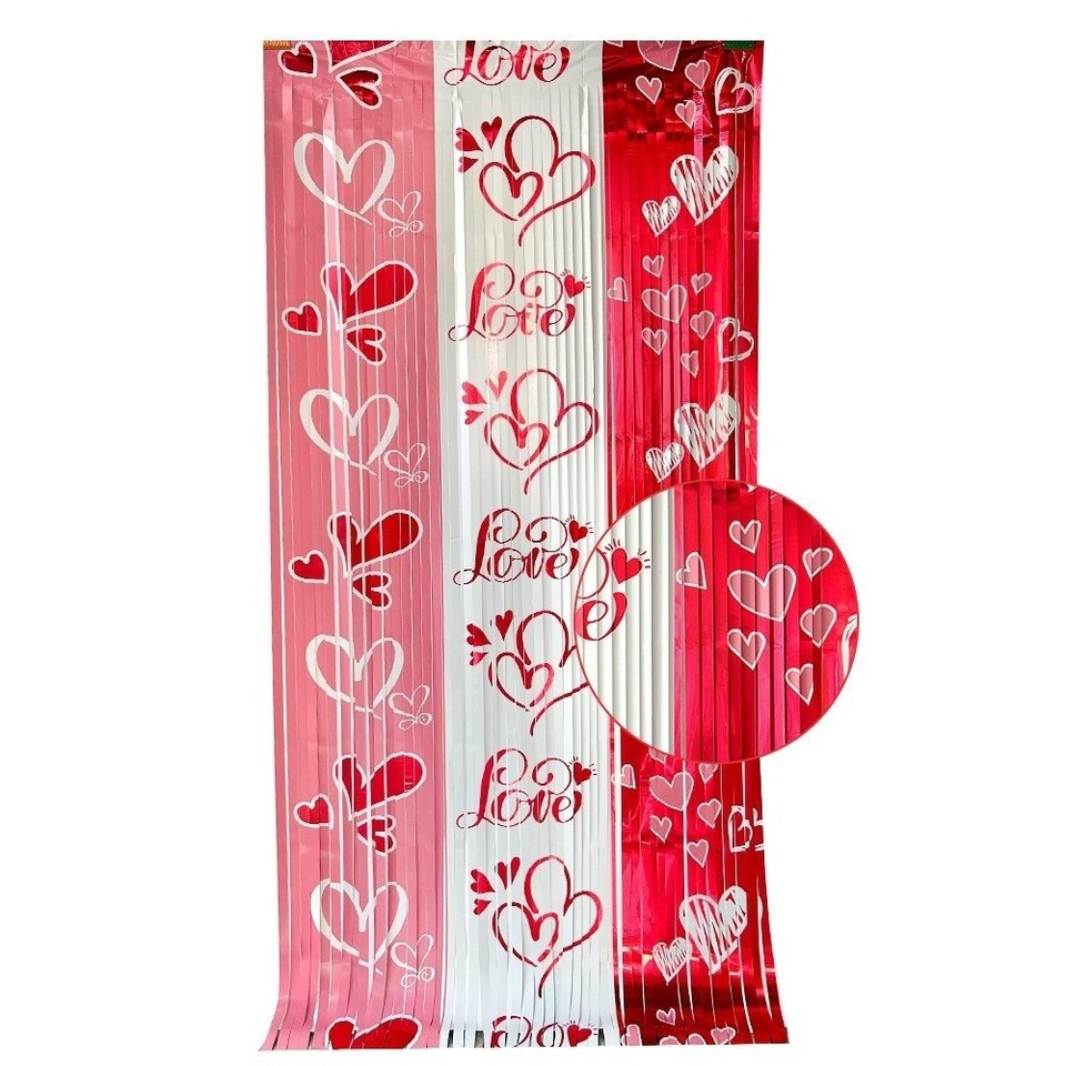 Sparkling Valentine's Day Rain Curtain 1×2 cm Love Curtain Birthday ...