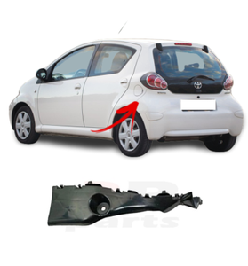 FOR TOYOTA AYGO 2005 - 2012 REAR BUMPER BUMPER HOLDER BRACKET LEFT N/S ...