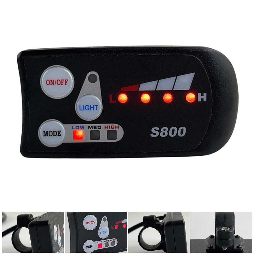 LED Control Panel Display for Electric Bike 36V48V Waterproof Plug S800 ...