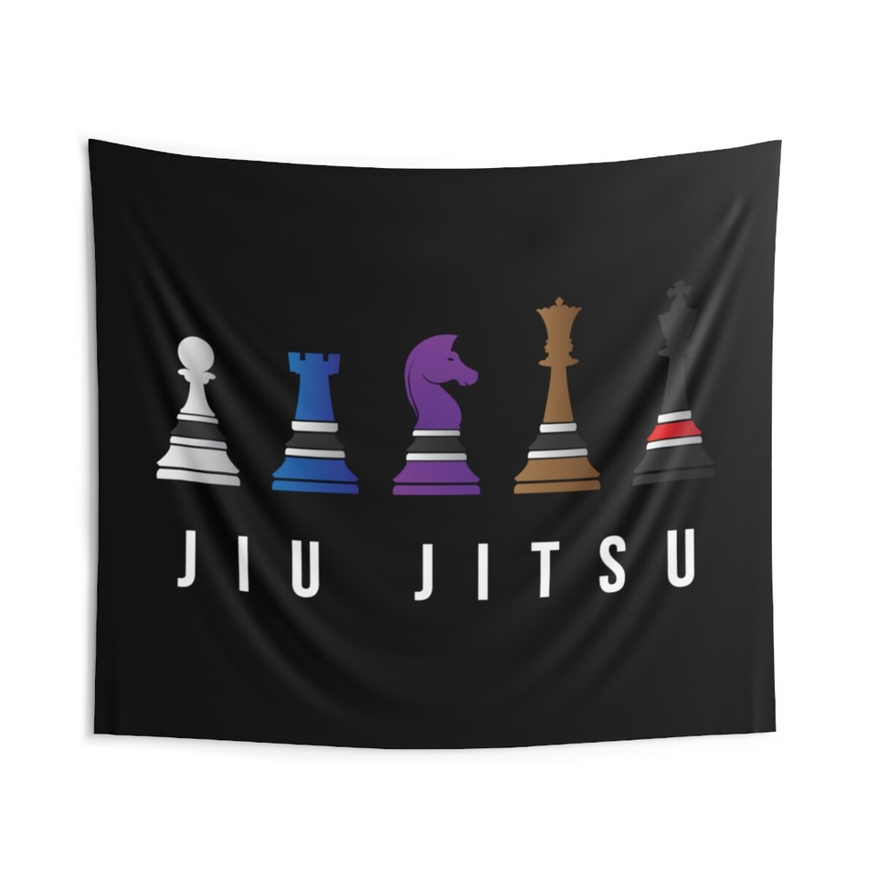 Chess Jiu Jitsu Wall Tapestry - BJJ Art Decor - Brazilian Gift ...