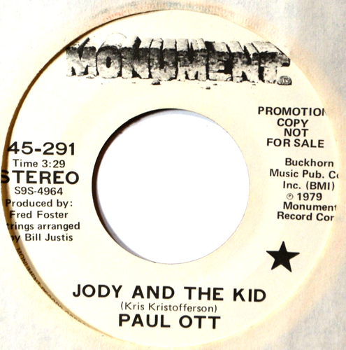 Paul Ott Jody and the Kid / I Don't Want My Poor Heart ... DJ VG+ 45 7 ...