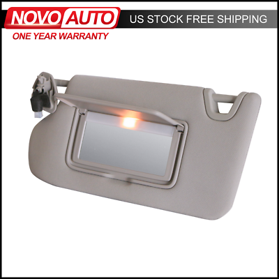 1X Gray Left/Driver Side Sun Visor For 2013-2016 Nissan Altima W/Lamp ...