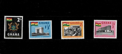 Ghana 1958 - Independence - Architecture - Set of 4 Stamps - Scott #17 ...