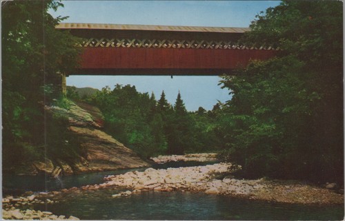 Covered Bridge Arlington Vermont Chiselville Bridge Chrome Vintage ...