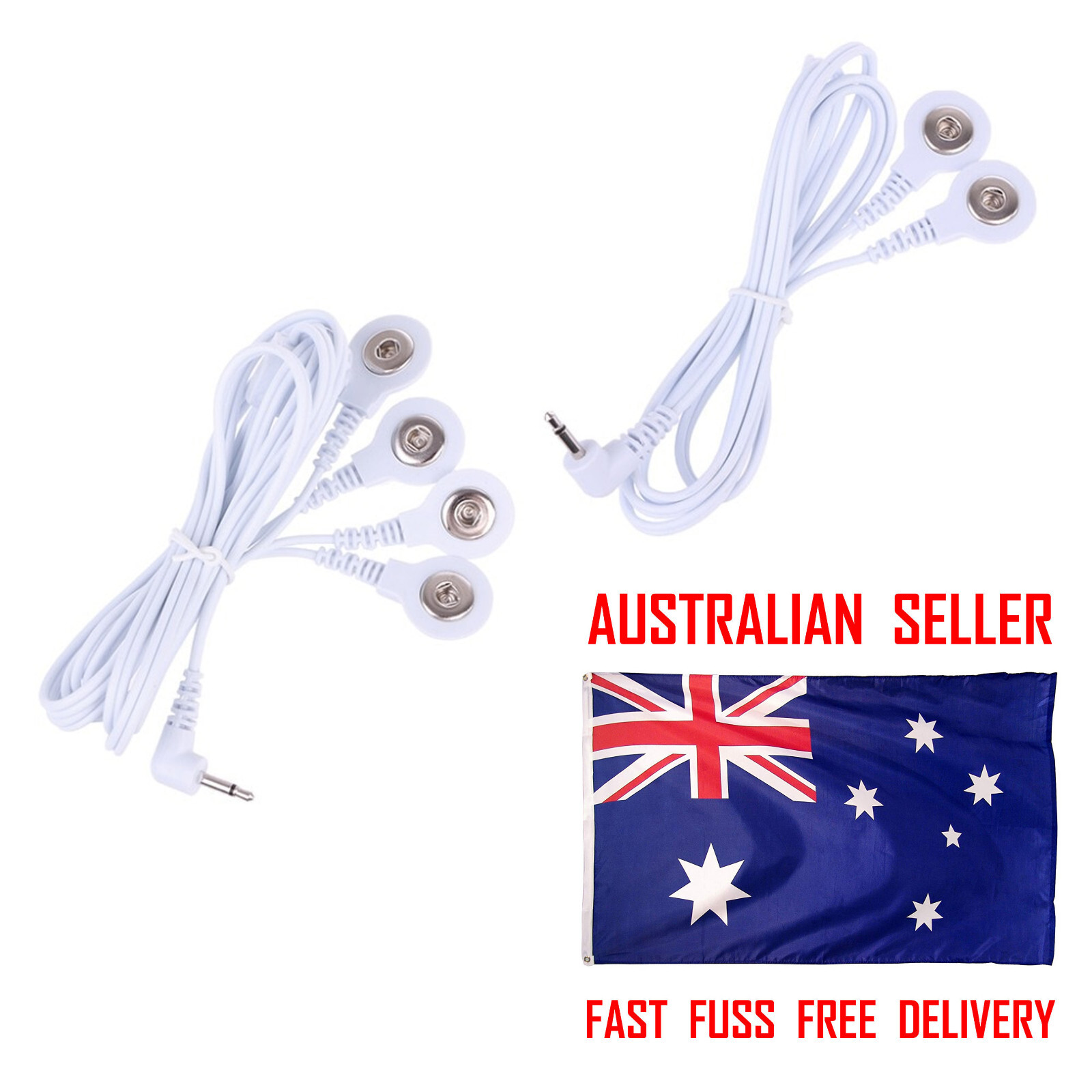 HiDow PainPod TENS EMS compatible 4 PADS CABLE WIRE + 2 PADS CABLE + 10 ...