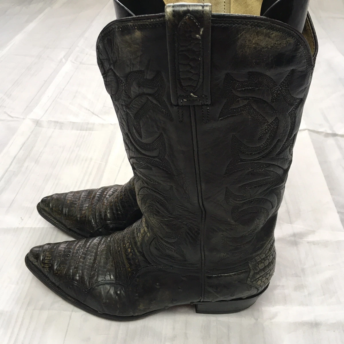 Black Mexican Cowboy Boots