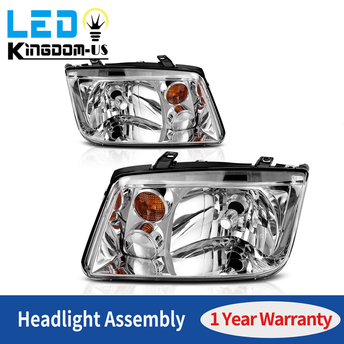 Headlights Set For 2002 2003 2004 Volkswagen Jetta Left and Right ...