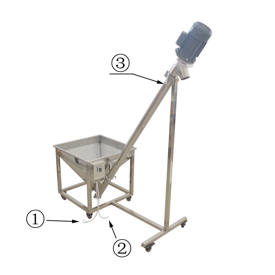 Helical Auger Conveyor Portable Spring Conveying Particle Feeder 220V ...