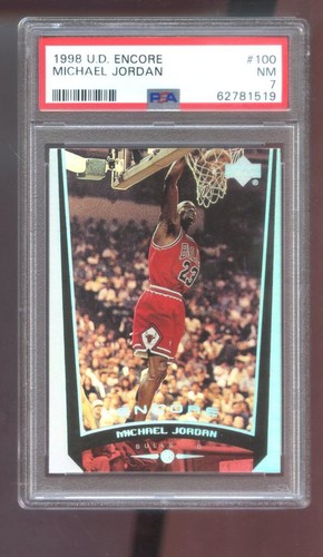 1998-99 Upper Deck Encore #100 Michael Jordan PSA 7 Graded Card NBA 98 ...