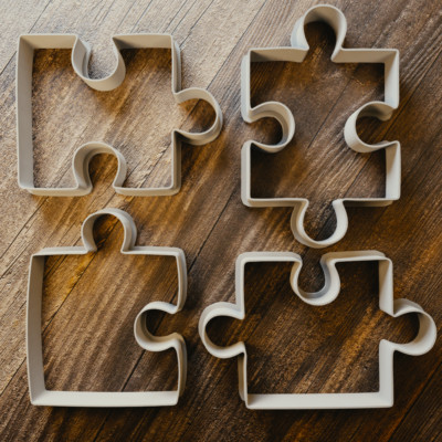 Jigsaw Puzzle Piece Cookie Cutter Set of 4 - 3 Sizes - | eBay