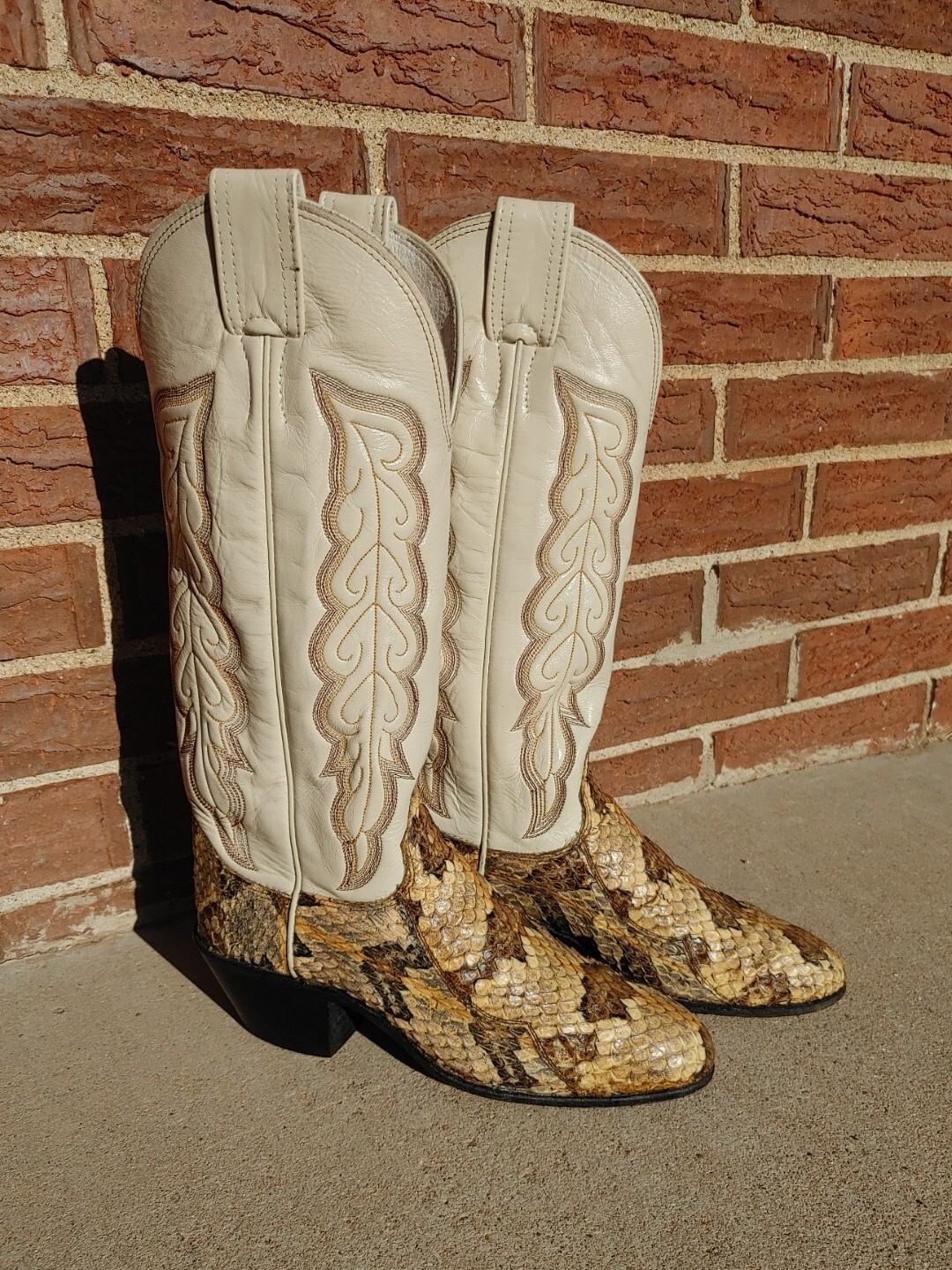 Vintage Olathe Canebrake Rattlesnake Cowboy Boots Siz… - Gem