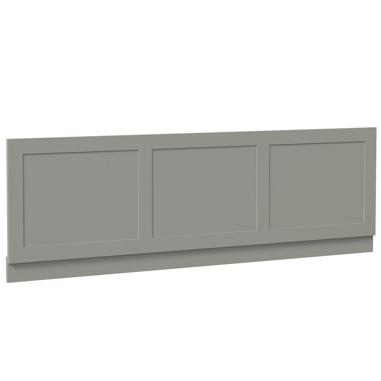 Traditional Bathroom 1700mm Front Bath Panel 18mm MDF Wood Grey Plinth ...