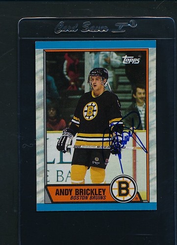1989/90 Topps #29 Andy Brickley Bruins Signed Auto *C9902 | eBay