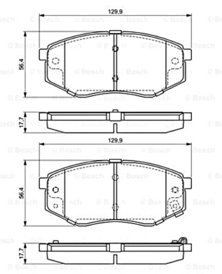 BOSCH Disc Brake Pad Set Fits HYUNDAI Ix20 Ix35 Sonata VI 581012SA30 | eBay