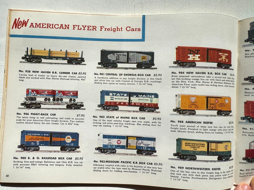 1956 Gilbert American Flyer Model Train Catalog- Great Condition- Nice ...