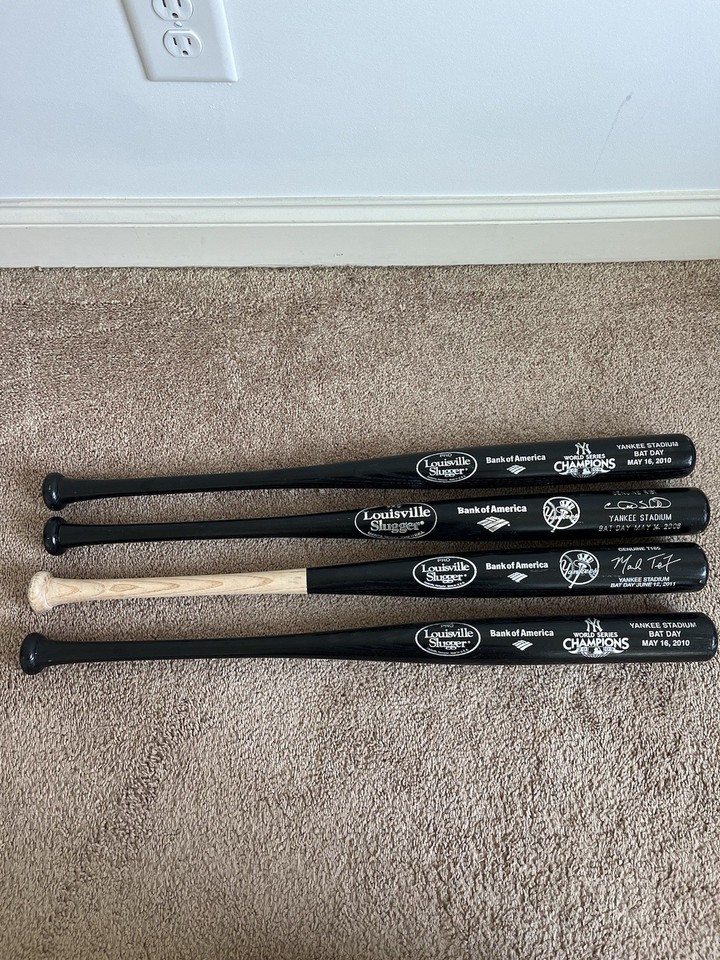 4 New York Yankees Baseball Bats SGA World Series Louisville Slugger ...