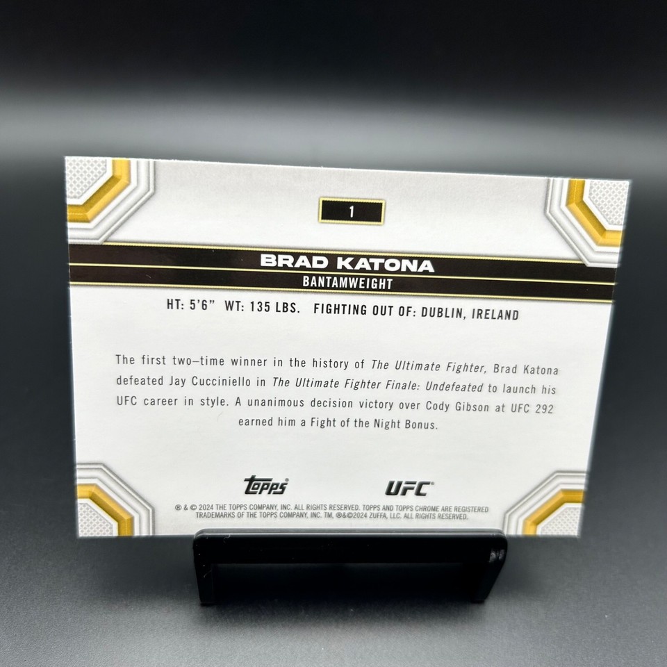 2024 Topps Chrome UFC #1 Brad Katona Negative Refractor Bantamweight | eBay