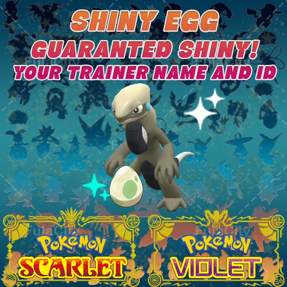 Egg Pokemon 🌟 Custom Shiny Egg | Pokemon Scarlet & Violet 🌟 100%