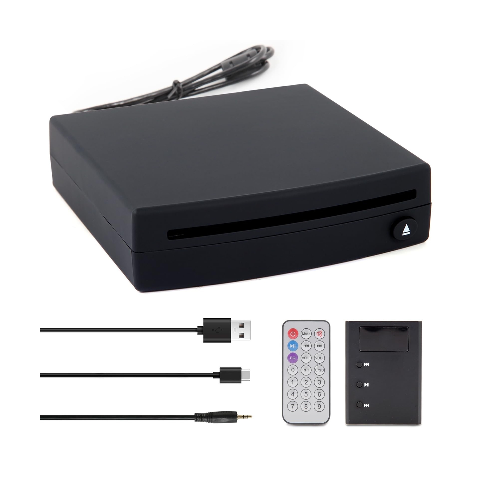 USB CD Player for Car with Upgrade Aux Input, External Portable Car CD ...