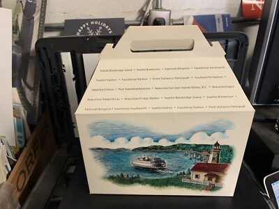 WASHINGTON STATE FERRIES Paper Lunch Box From Cafe 1990”s | eBay
