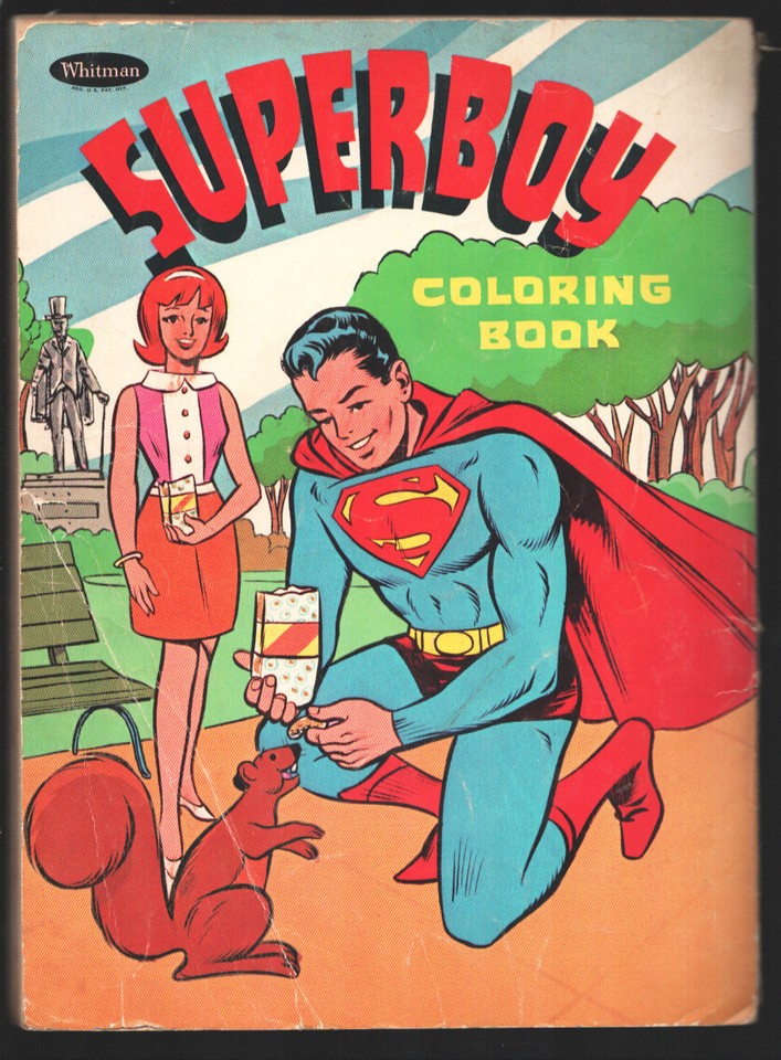 Superboy Coloring Book #1141 1967-Whitman-Origin of Superman retold-A ...