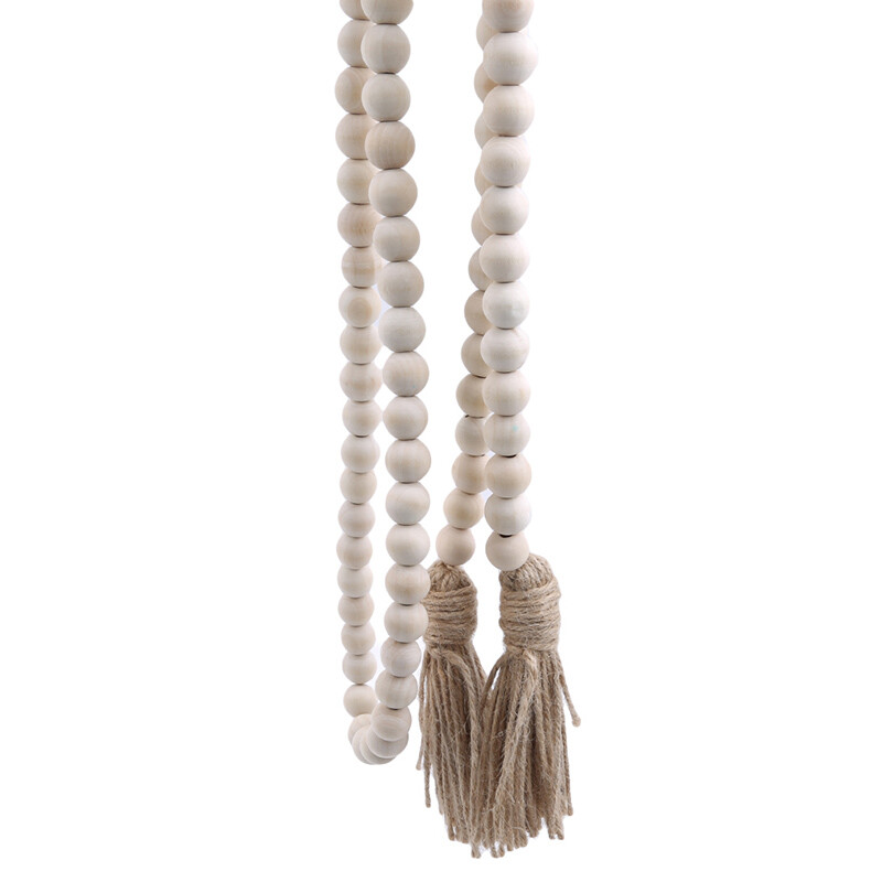 1PC Wall Hanging Bohemian Wooden Bead Tassel String DIY Playroom ...