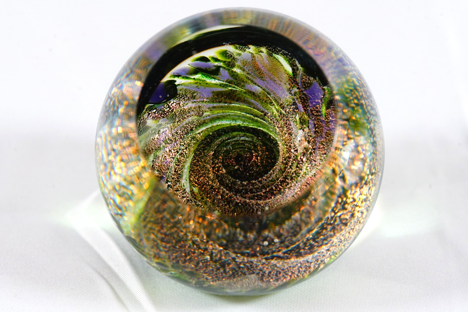 Glass Eye Studio Paperweight Spiral Galaxy Paper Weight Art Glass GES ...