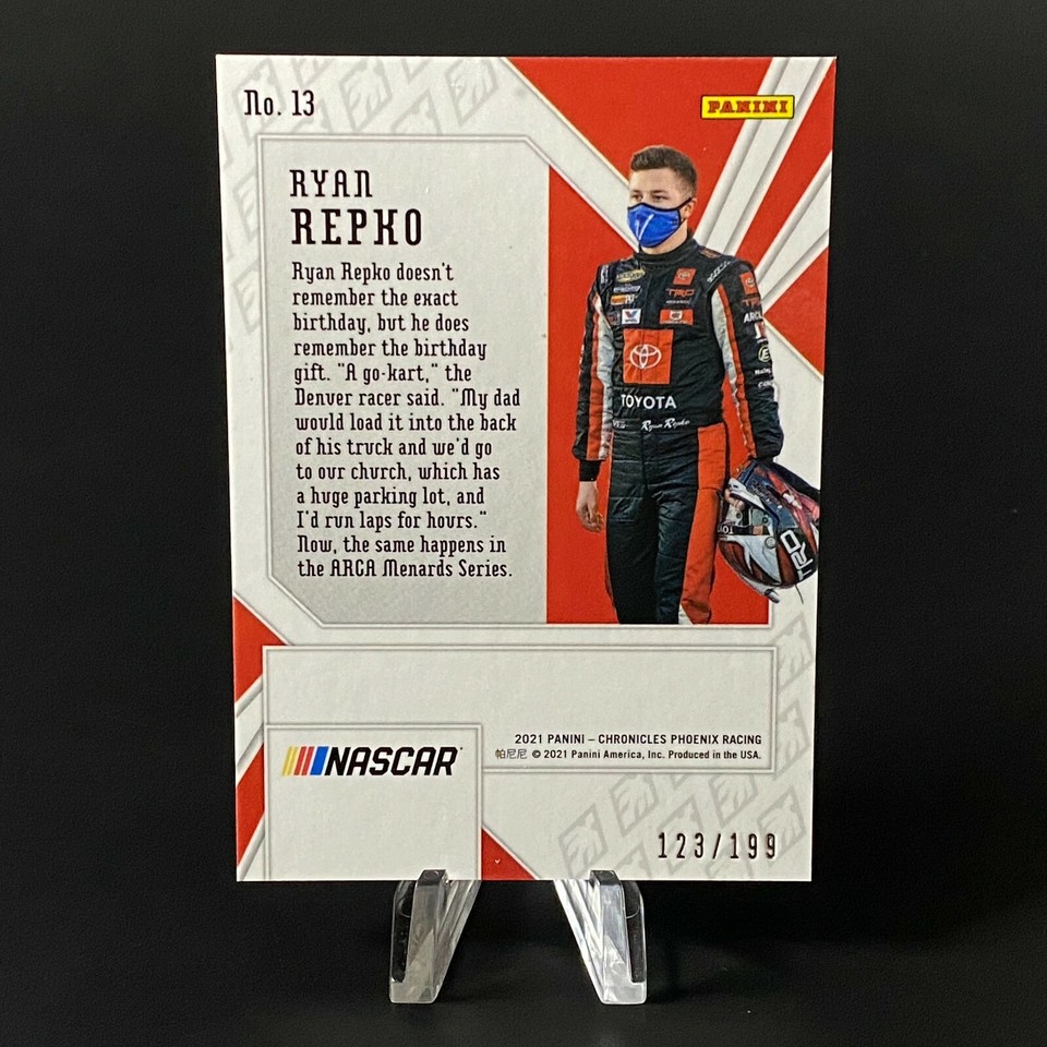2021 Chronicles Nascar Racing PHOENIX - RYAN REPKO BLUE PRIZM /199 Made ...