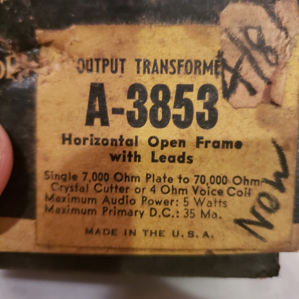 Stc Standard Transformer Co Output Transformer A 3853 Nos | eBay UK