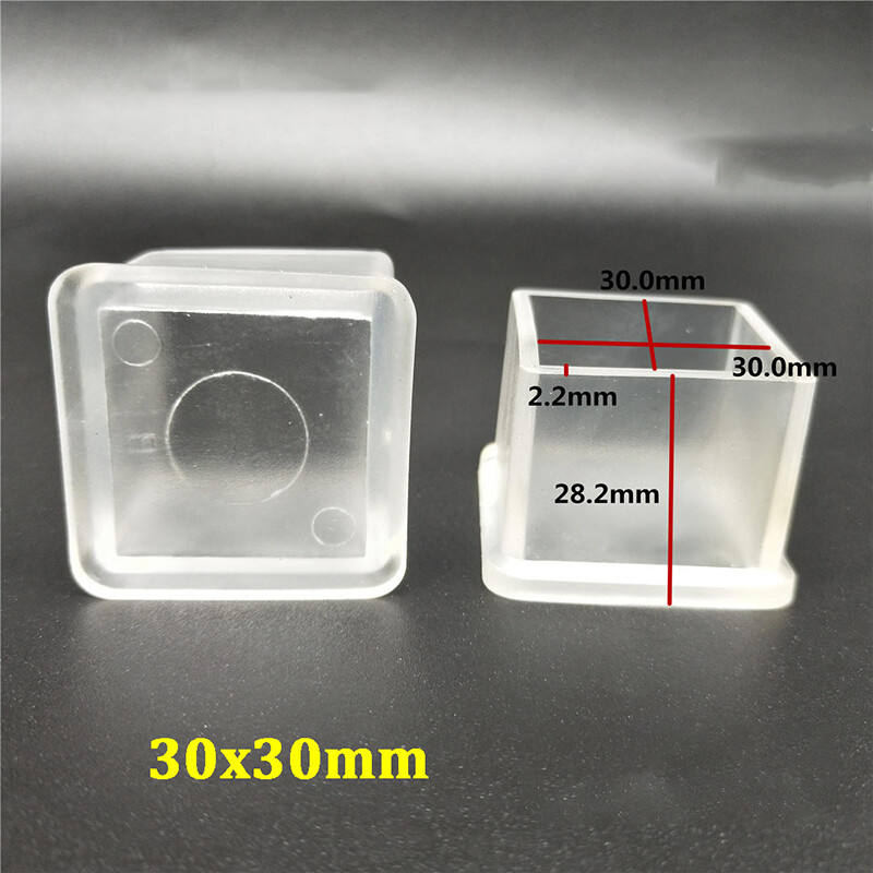Round / Square Plastic End Cap Clear Caps Tube Pipe Ferrules PVC ...