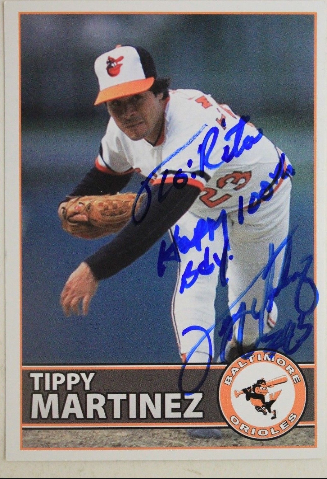 Tippy Martinez Orioles Autographed 3x5 Player Card Photo Postcard | eBay