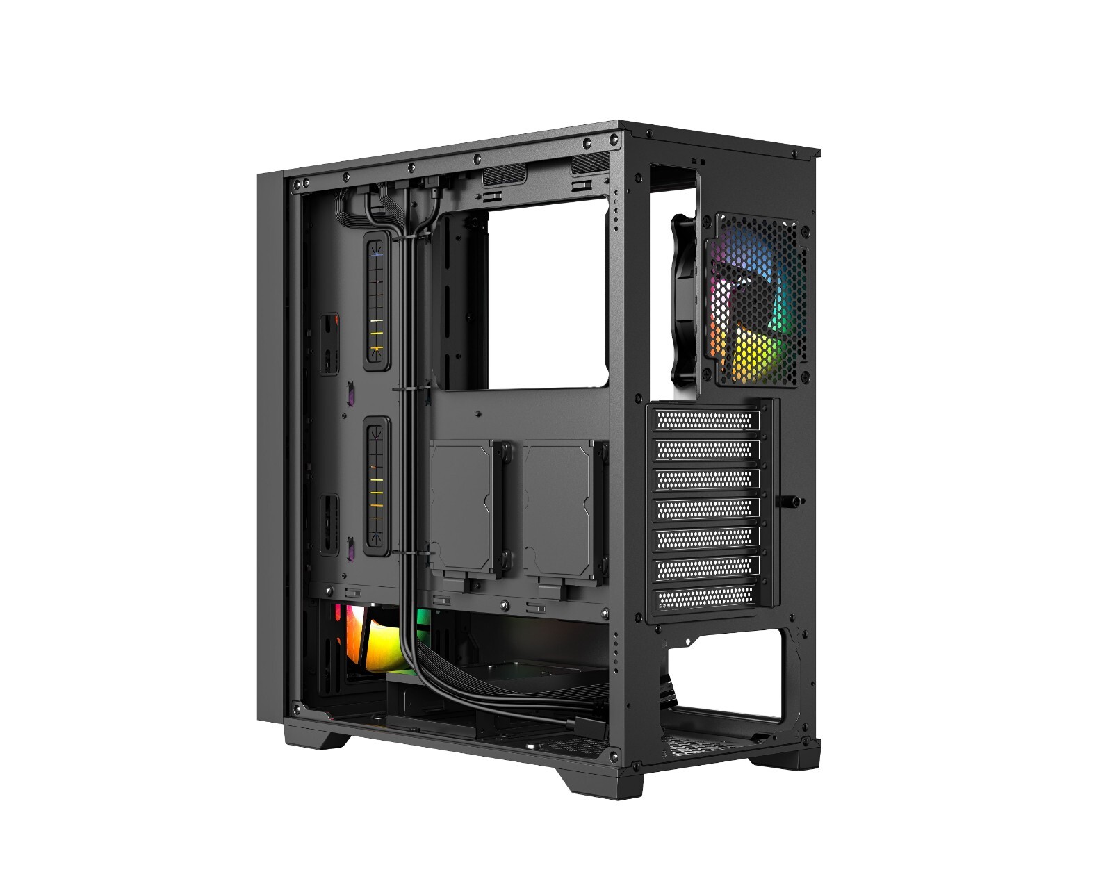 iONZ KZ22 V2 PC Gaming Case - Mid Tower ATX Hinged Tempered Glass ...